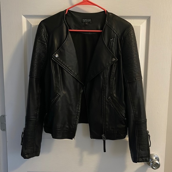 Topshop | Jackets & Coats | Topshop Leather Jacket | Poshmark